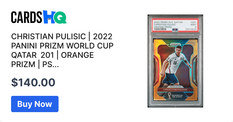 CHRISTIAN PULISIC | 2022 PANINI PRIZM WORLD CUP QATAR 201 | ORANGE ...