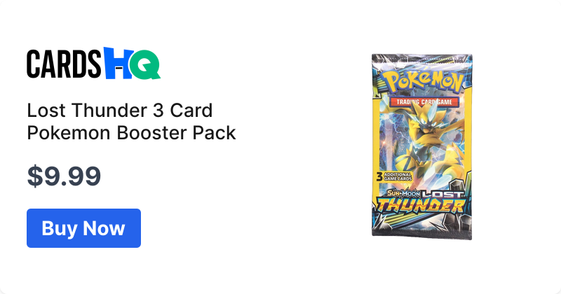 Lost Thunder 3 Card Pokemon Booster Pack | CardsHQ - Shop Sports Cards ...