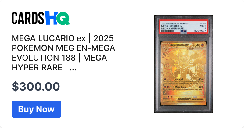 MEGA LUCARIO ex | 2025 POKEMON MEG EN-MEGA EVOLUTION 188 | MEGA HYPER ...
