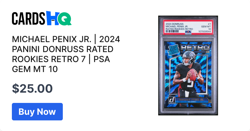MICHAEL PENIX JR. | 2024 PANINI DONRUSS RATED ROOKIES RETRO 7 | PSA GEM ...