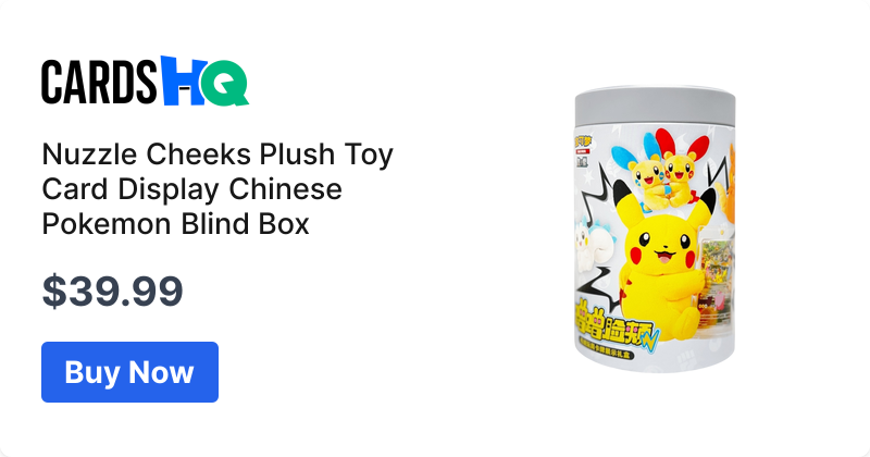 Nuzzle Cheeks Plush Toy Card Display Chinese Pokemon Blind Box ...