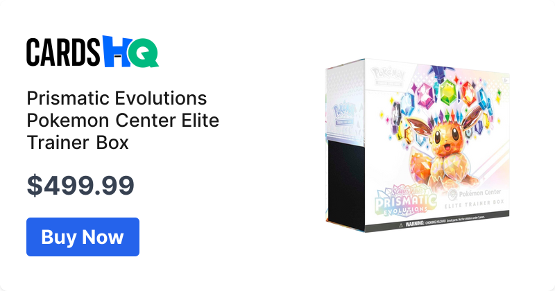 Prismatic Evolutions Pokemon Center Elite Trainer Box | CardsHQ - Shop ...