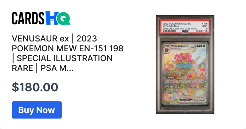 VENUSAUR ex | 2023 POKEMON MEW EN-151 198 | SPECIAL ILLUSTRATION RARE ...